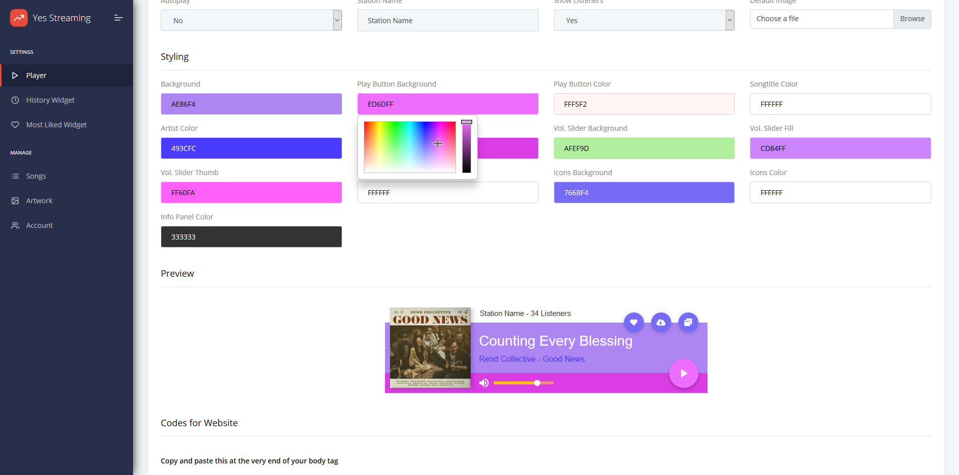Premium HTML5 Web Radio Player For Online Radio Station